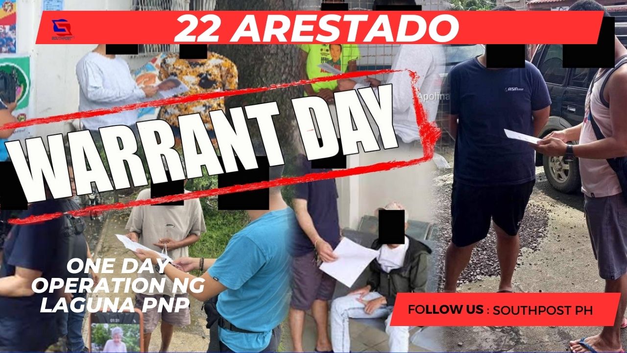 22 Wanted Persons huli sa “Warrant Day” ng Laguna PNP
