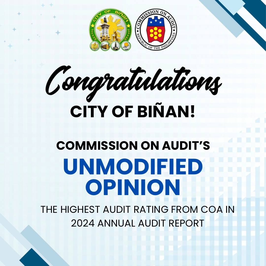 Biñan City earns highest COA audit rating for 2024